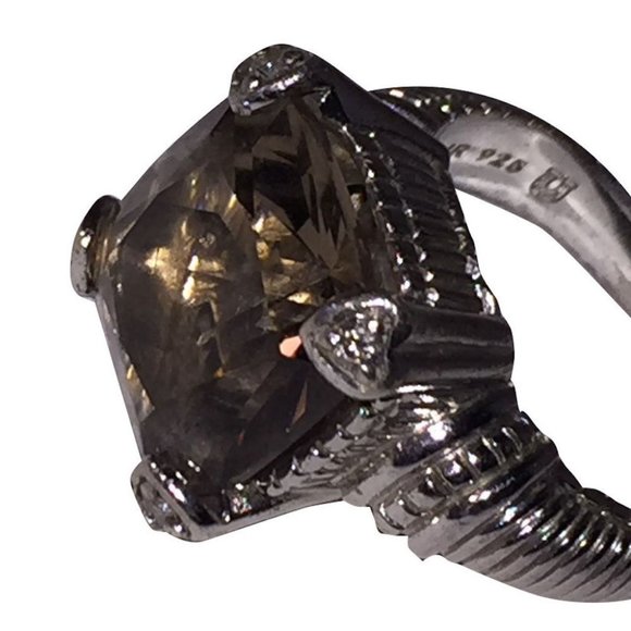 Jewelry | Judith Ripka Sterling Silver Smoky Quartz Diamond Fontaine ...
